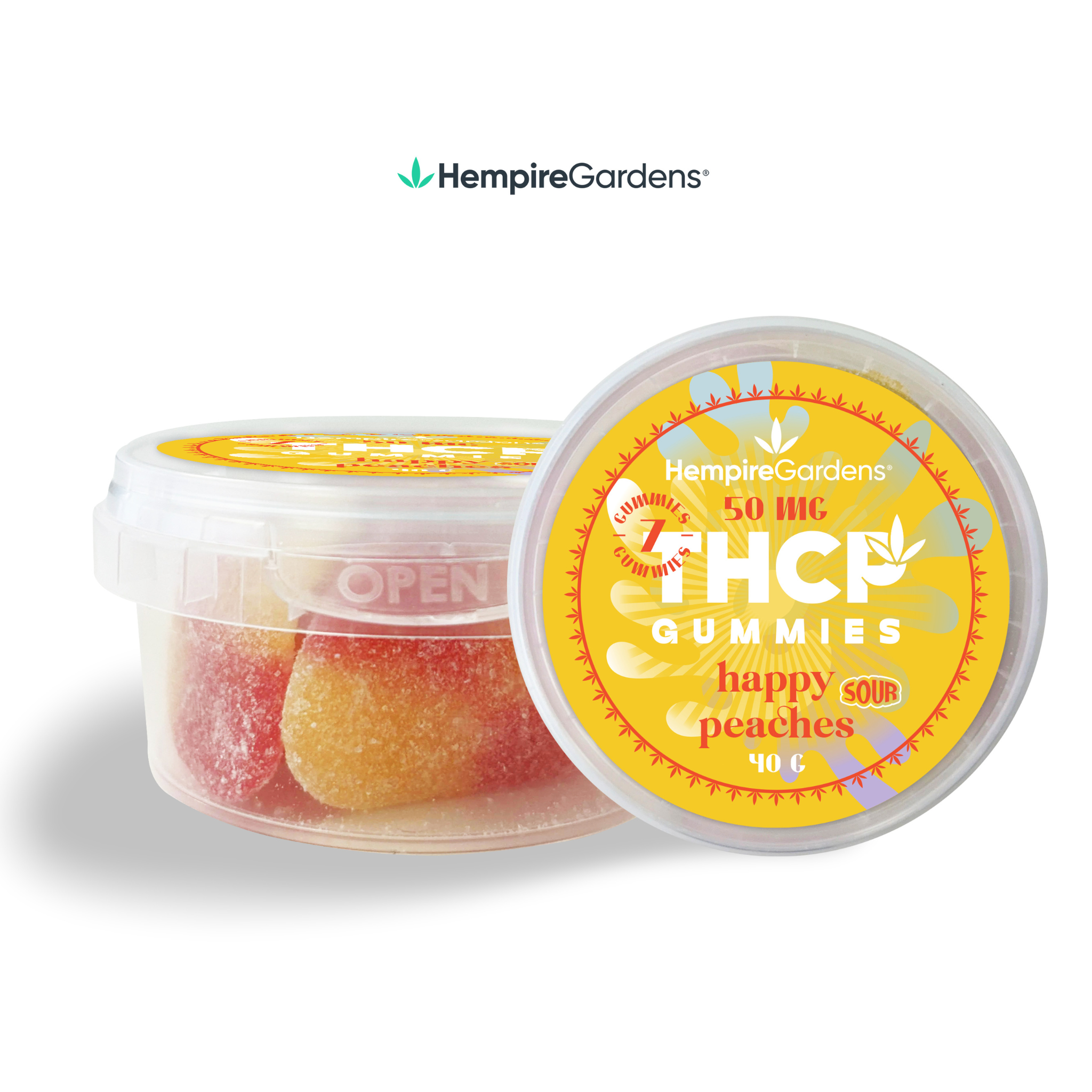 THCP Gummies Happy Peaches | Buy in UK & Europe – HempireGardens
